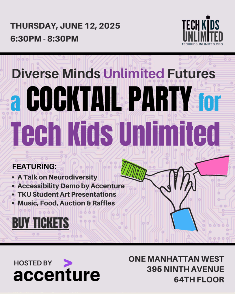 A Cocktail Party for Tech Kids Unlimited [Fundraiser] - Tech Unlimited